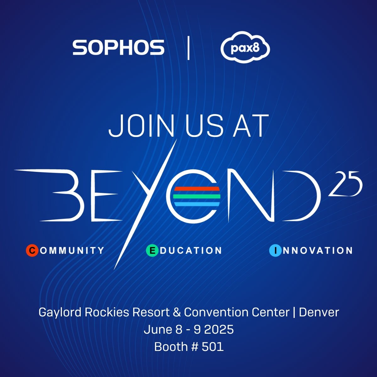 Visit Sophos at the Pax8 Beyond event at booth 501!